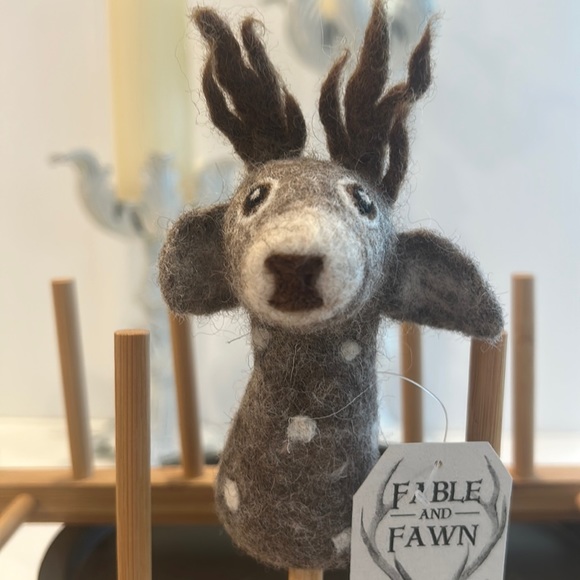 Source Unknown | Toys | Felted Wool Reindeer Finger Puppet | Poshmark